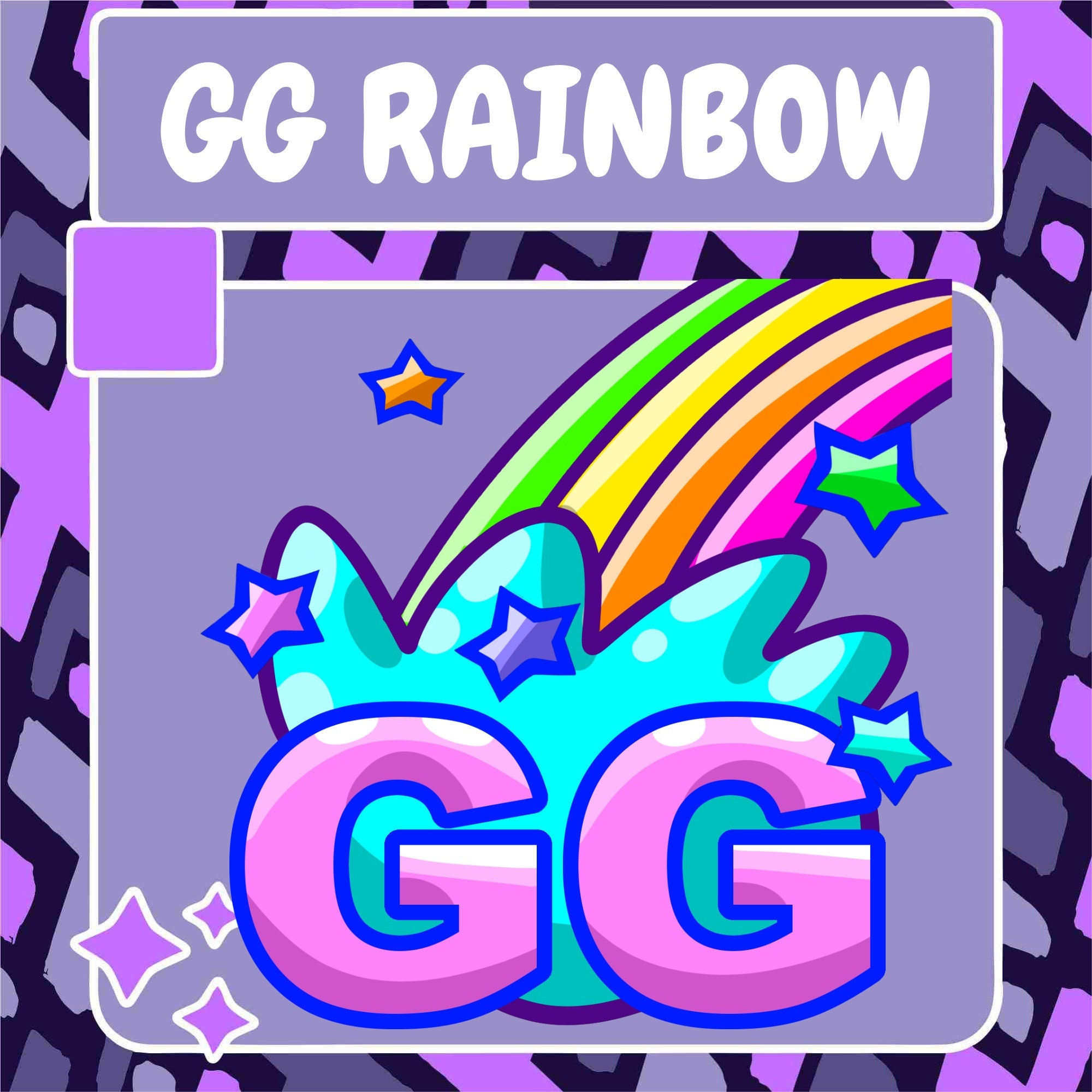 GG Rainbow Emote Twitch Emote Youtube Emote Discord - Etsy