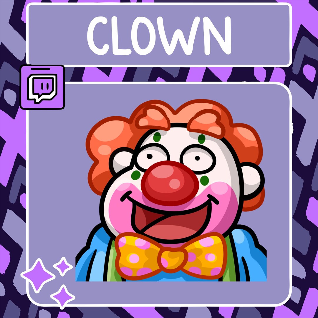 Clown Emote | Twitch Emote | Youtube Emote | Discord Emote | Community ...