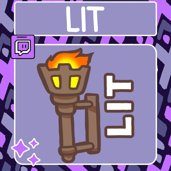Lit Torch Emote Twitch Emote Youtube Emote Discord Emote | Etsy