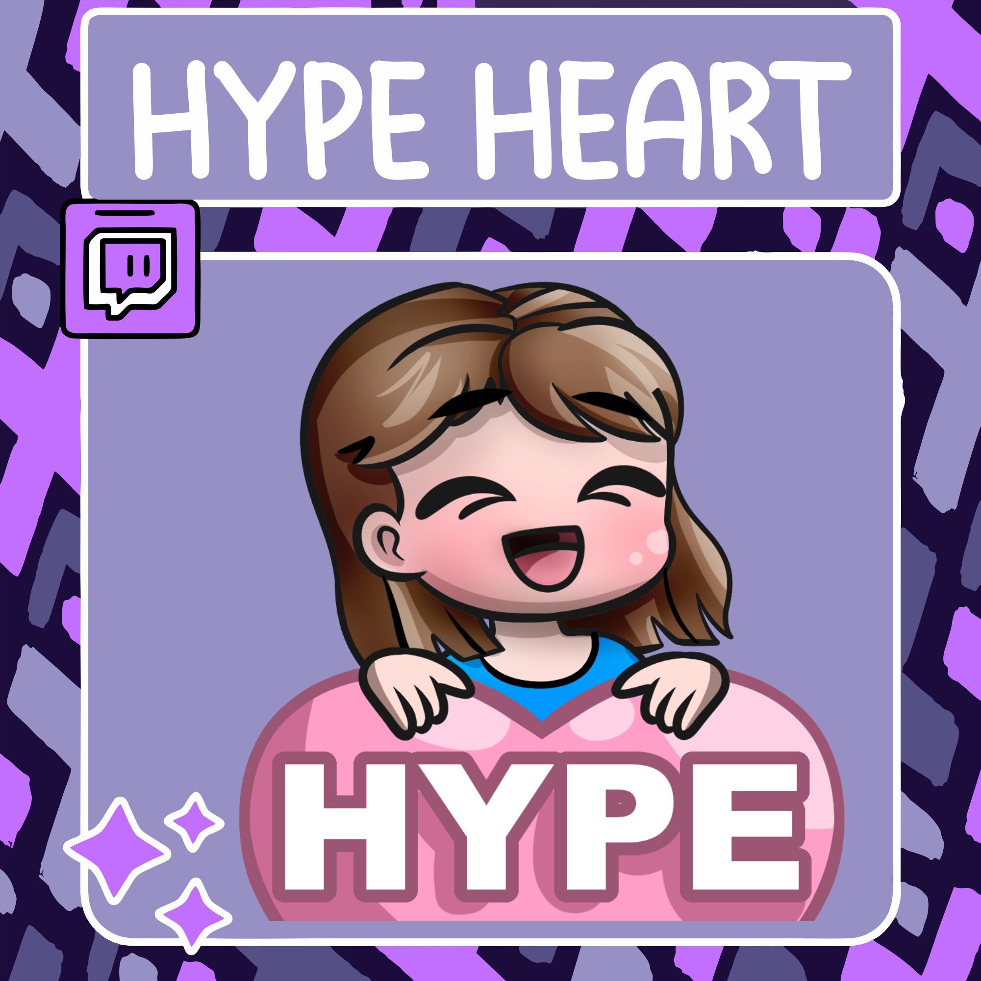 Hype Heart Emote Twitch Emote Youtube Emote Discord - Etsy