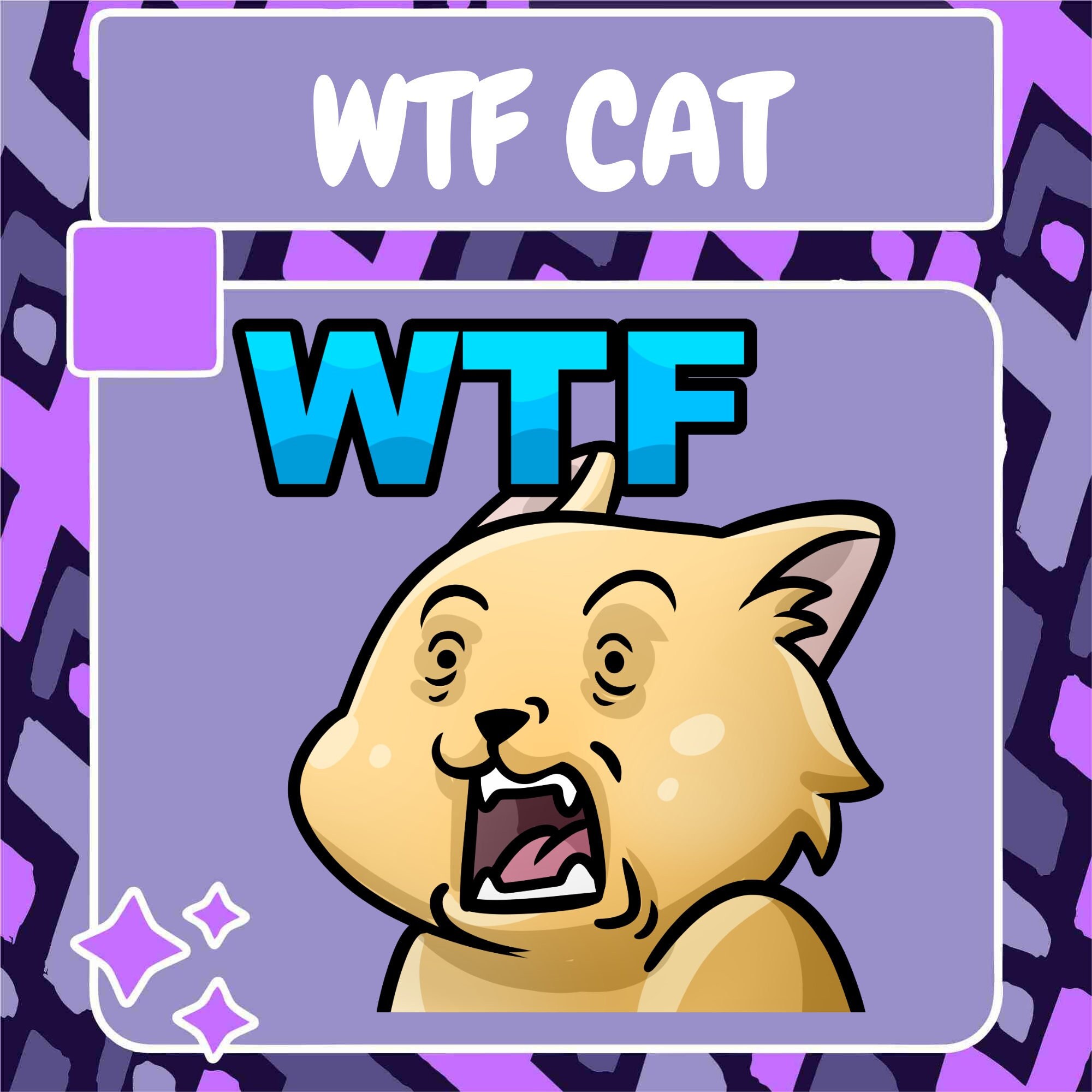 WTF Cat Emote / Twitch Emote / Youtube Emote / Discord Emote ...