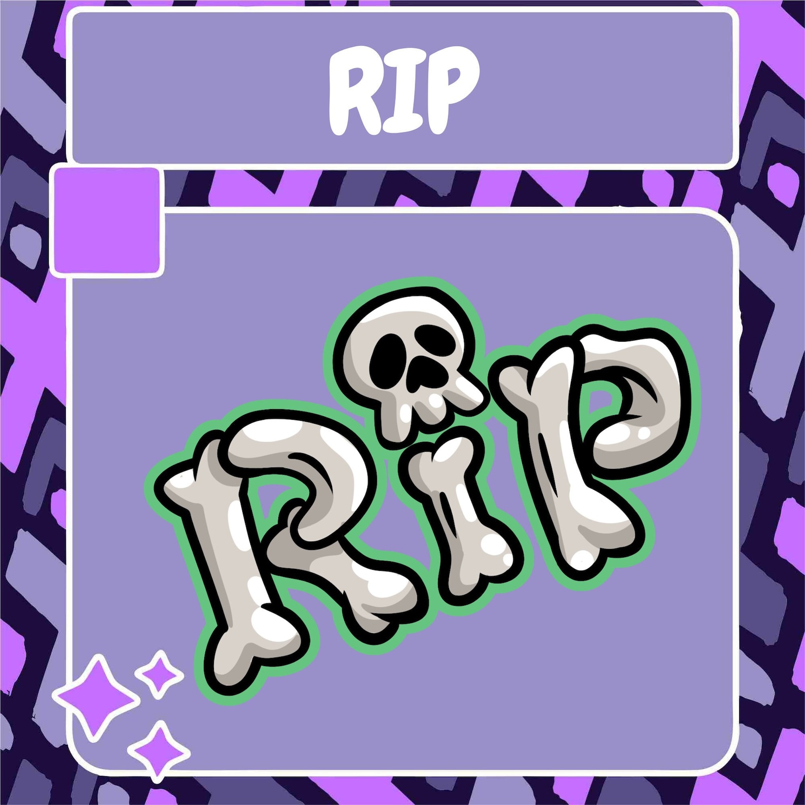 RIP Skeleton Emote Twitch Emote Youtube Emote Discord - Etsy Singapore
