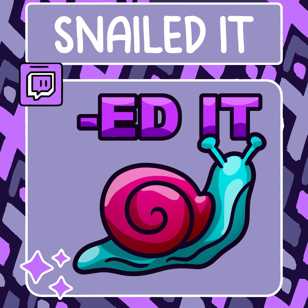 Snailed It Emote | Twitch Emote | Youtube Emote | Discord Emote ...