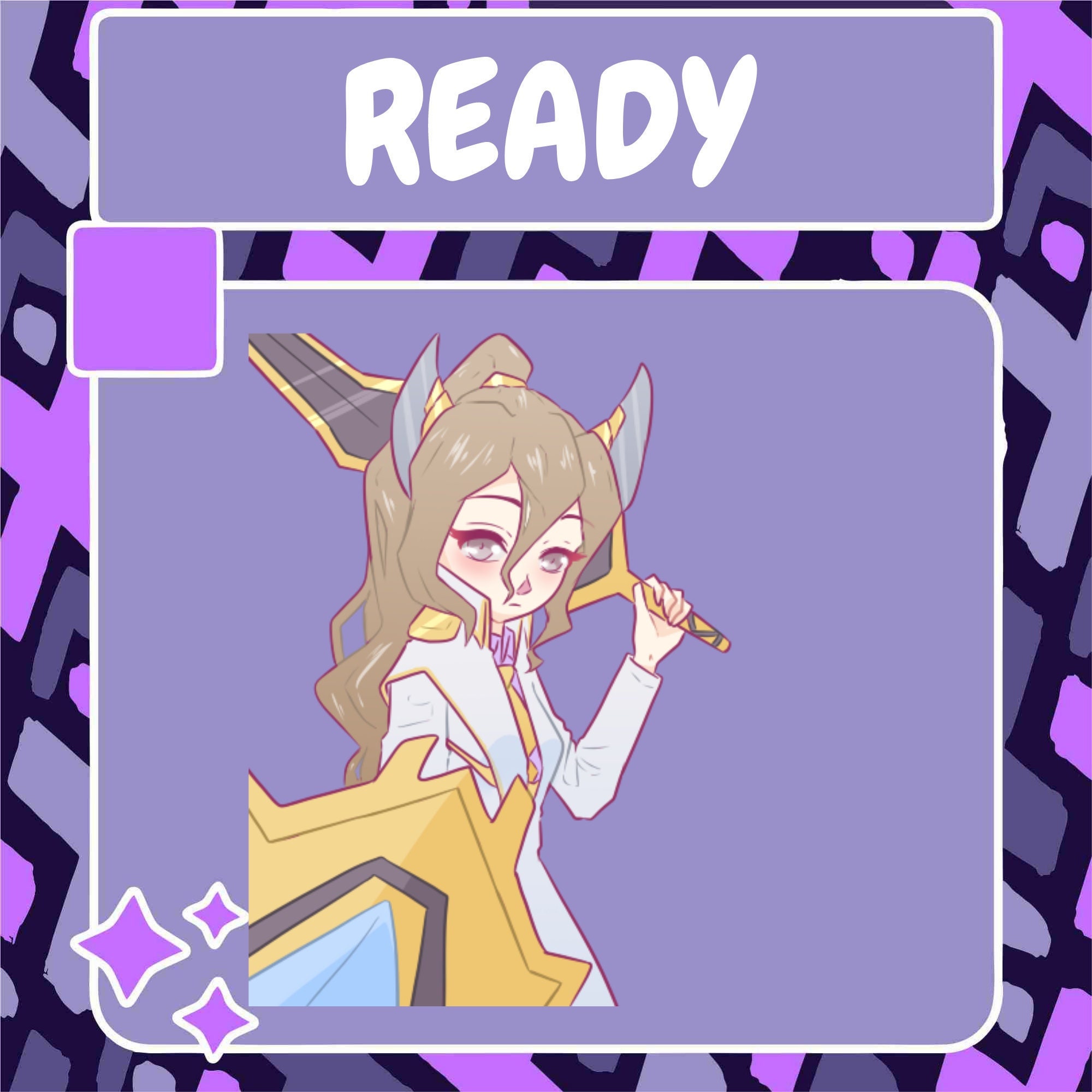 Battle Ready Anime Girl Emote | Twitch Emote | Youtube Emote | Discord ...