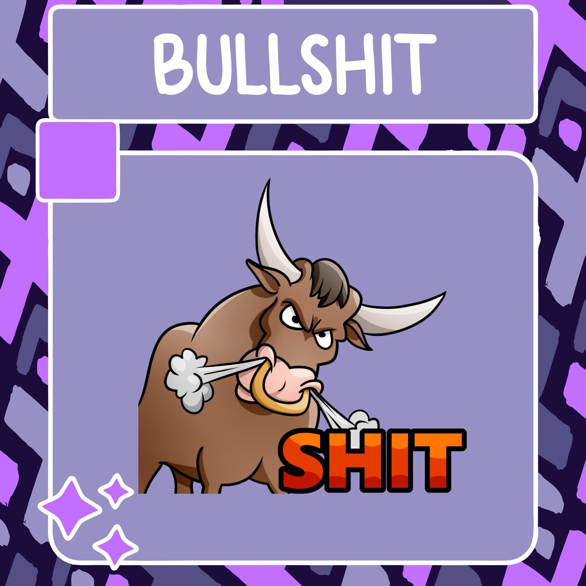 Bull Shit Emote Twitch Emote Youtube Emote Discord Emote Community ...