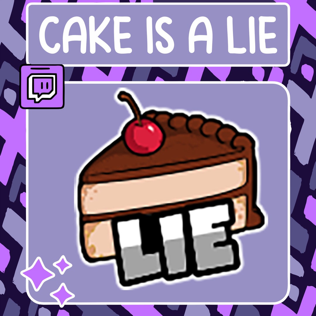 Cake is A Lie Emote | Twitch Emote | Youtube Emote | Discord Emote ...