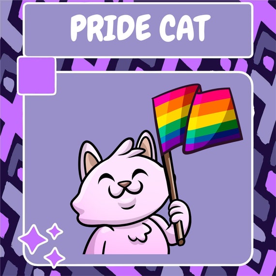 Pride Cat Emote Twitch Emote Youtube Emote Discord Emote - Etsy