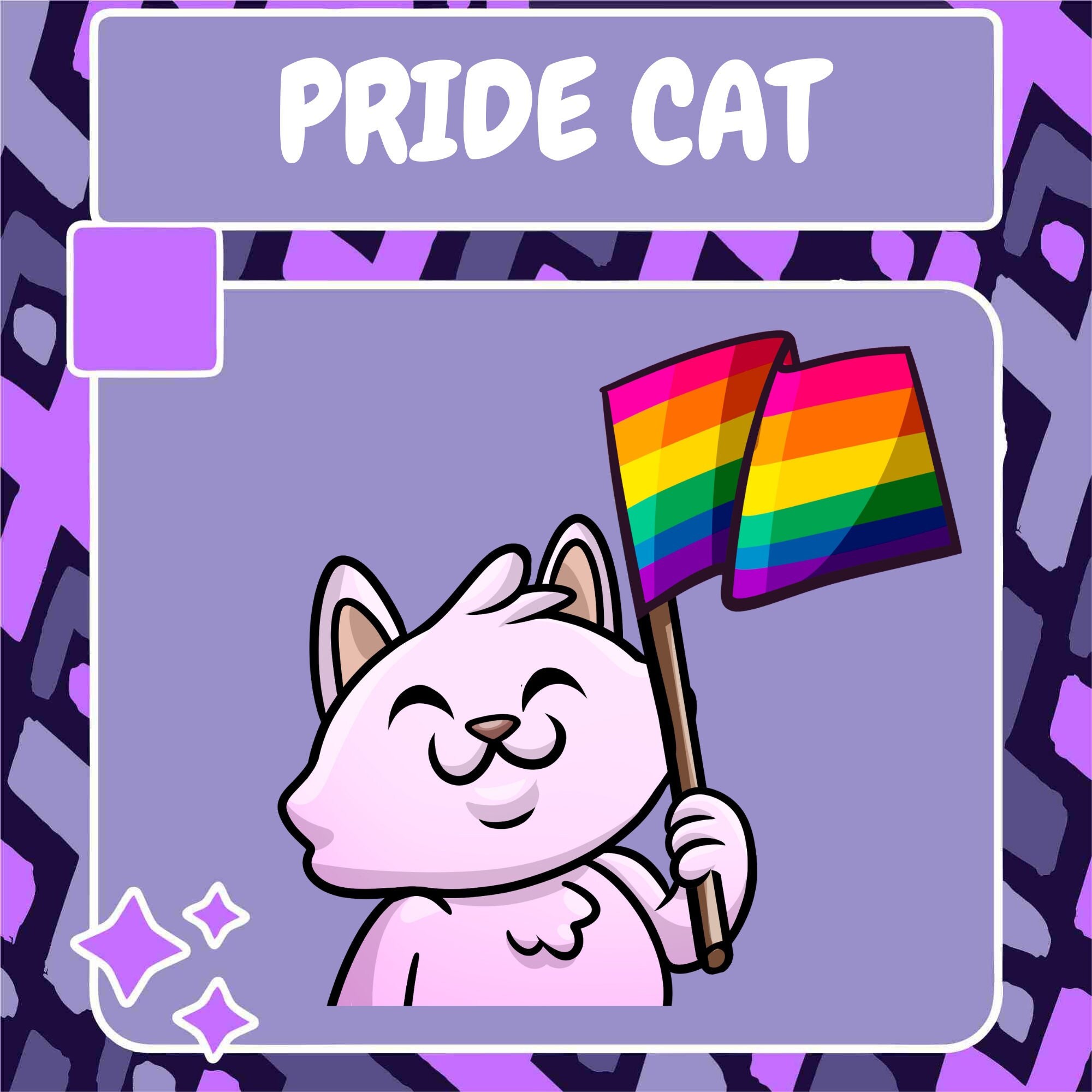 Pride Cat Emote | Twitch Emote | Youtube Emote | Discord Emote ...