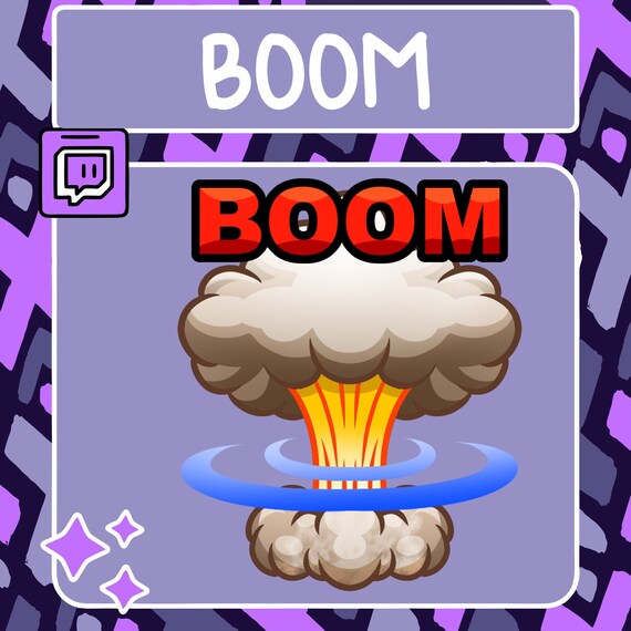 Boom Explosion Emote Twitch Emote Youtube Emote Discord - Etsy
