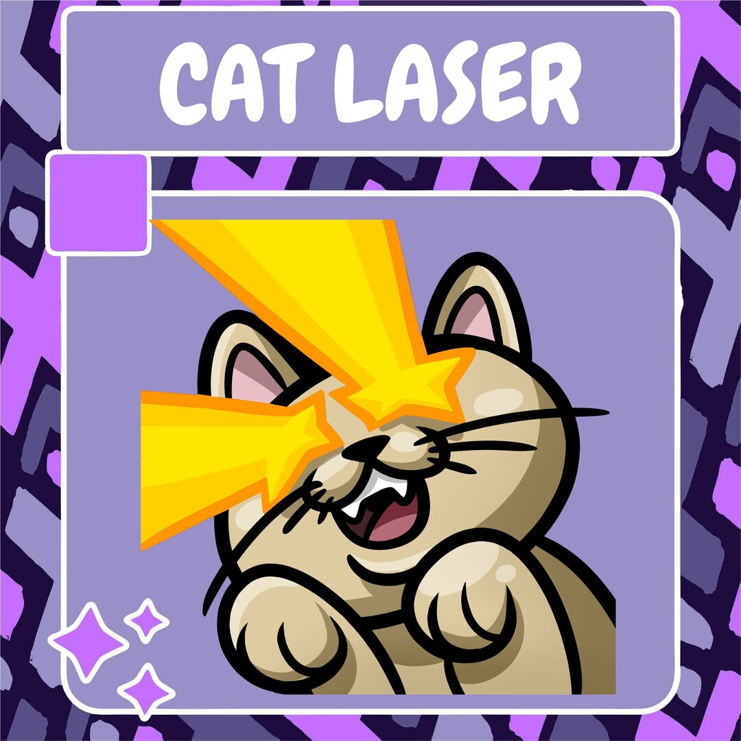 Cat Laser Emote | Twitch Emote | Youtube Emote | Discord Emote ...