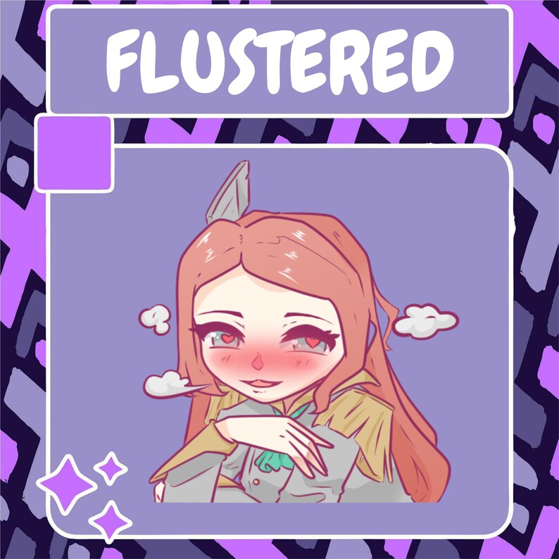 Flustered Emote Twitch Emote Youtube Emote Discord Emote Community ...