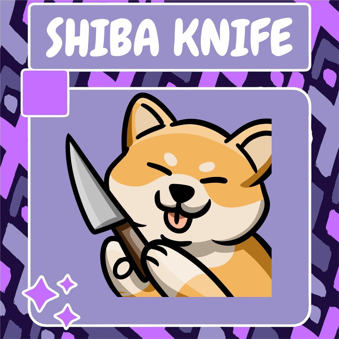Shiba Knife Emote | Twitch Emote | Youtube Emote | Discord Emote ...