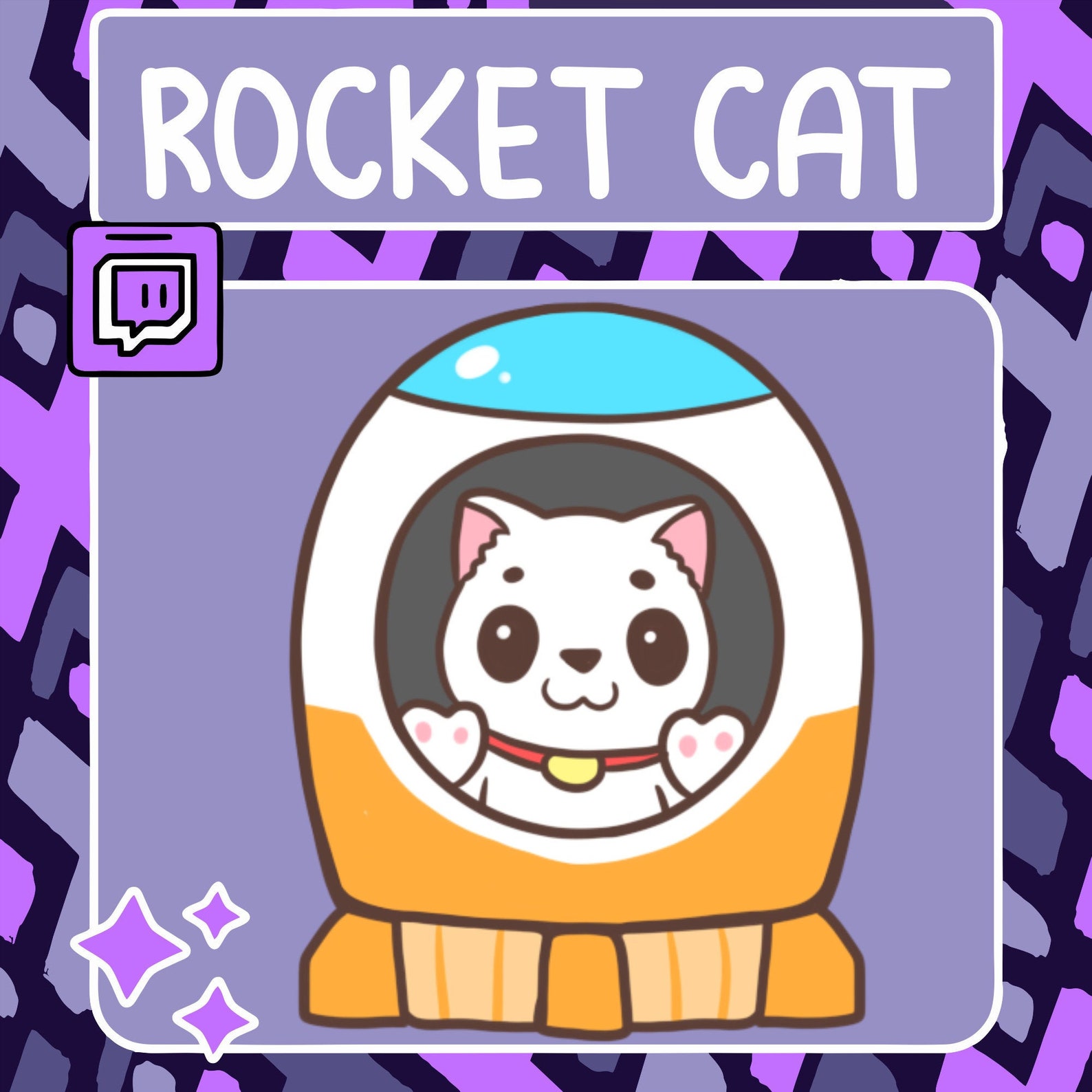 Rocket Cat Emote Twitch Emote Youtube Emote Discord Emote Community ...