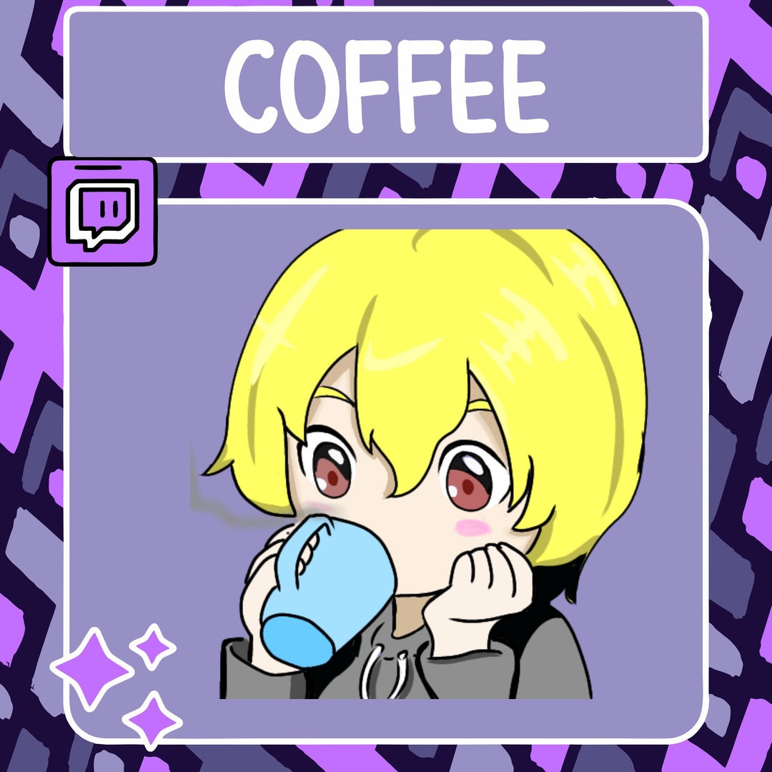Anime Coffee Emote | Twitch Emote | Youtube Emote | Discord Emote ...
