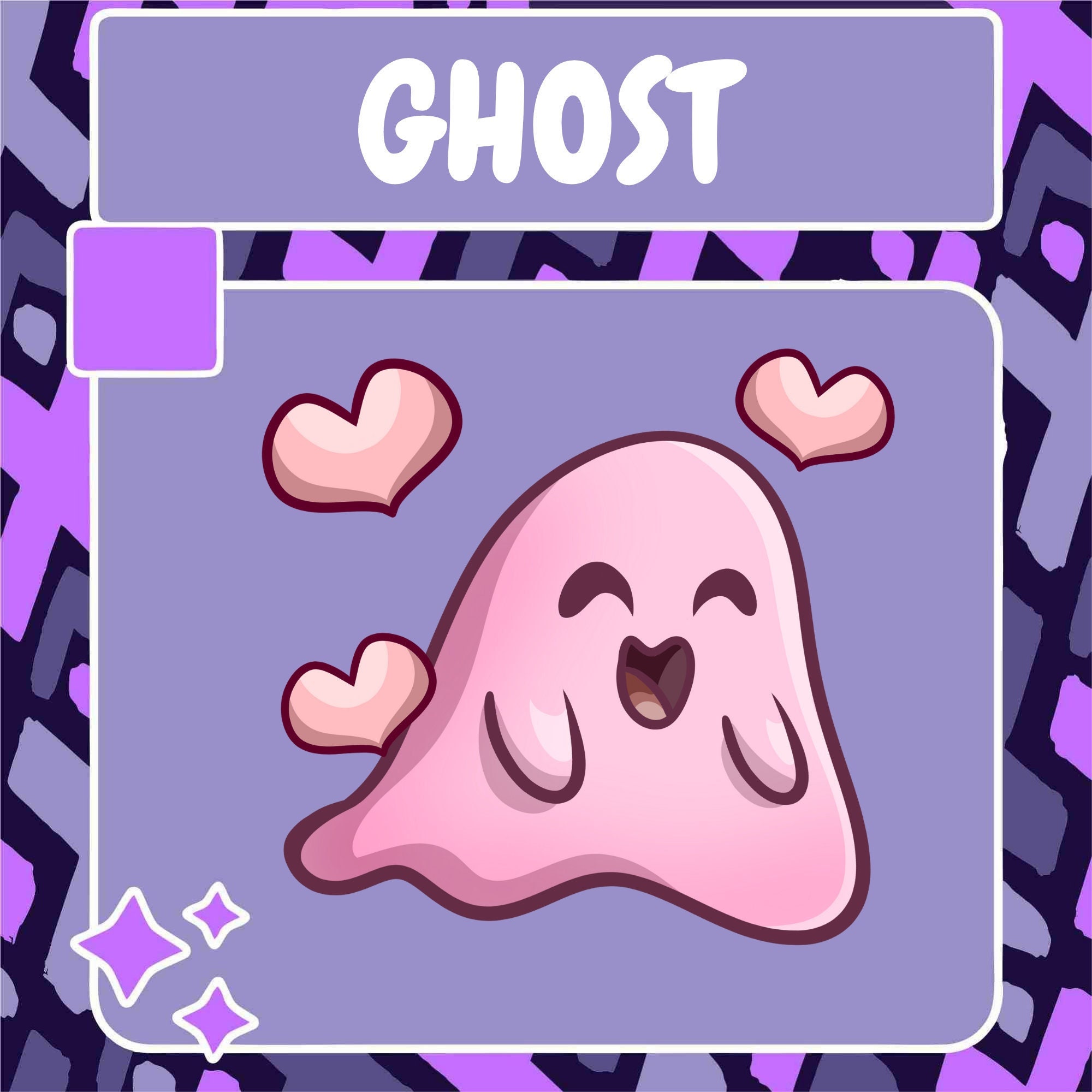 Lovely Ghost Emote | Twitch Emote | Youtube Emote | Discord Emote ...