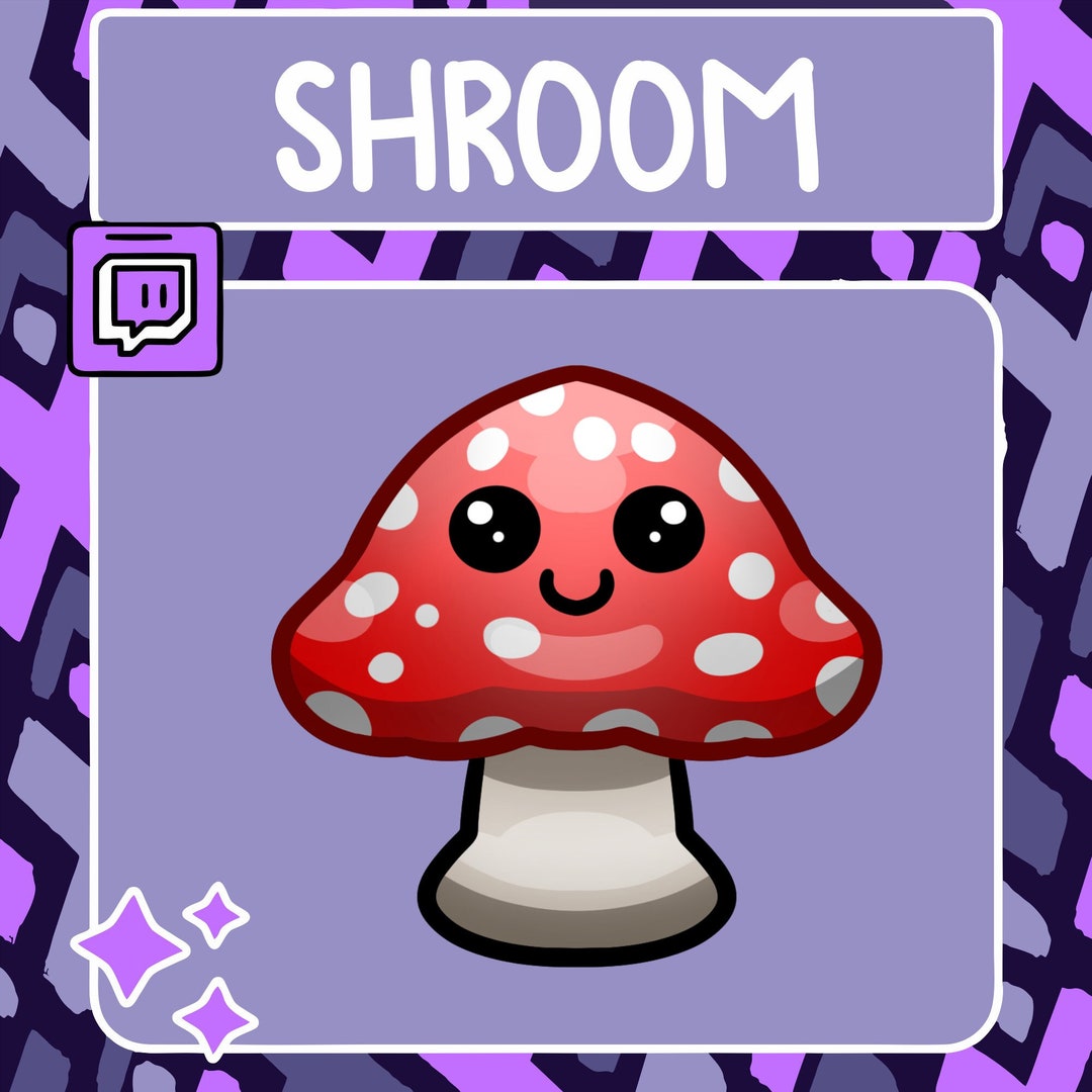 Kawaii Mushroom Emote | Twitch Emote | Youtube Emote | Discord Emote ...