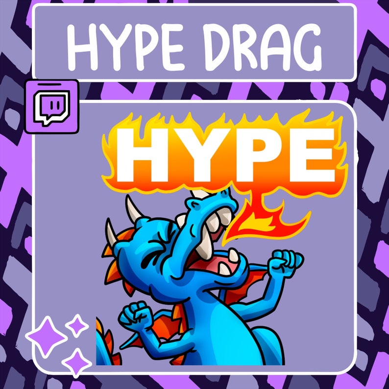 Dragon Hype Text Emote | Twitch Emote | Youtube Emote | Discord Emote ...