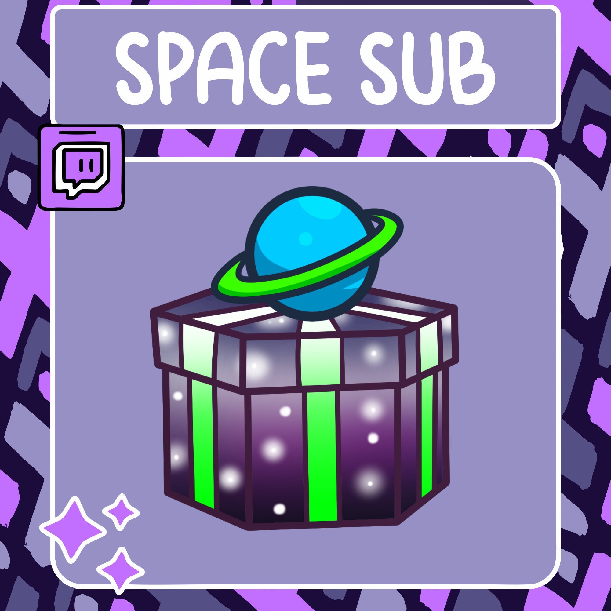 Space Gift Sub Emote | Twitch Emote | Youtube Emote | Discord Emote ...