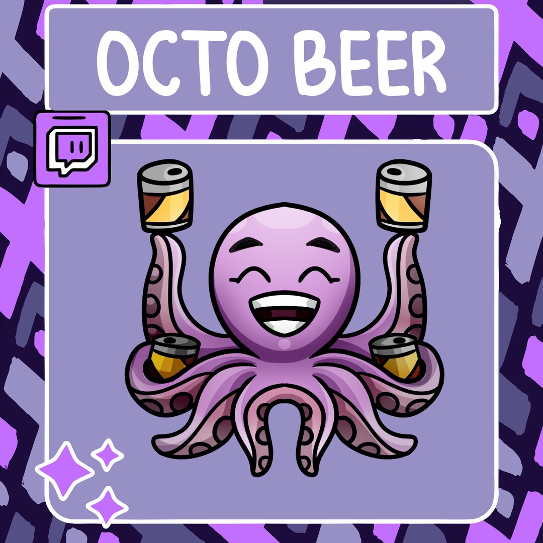 Octo Beer Emote | Twitch Emote | Youtube Emote | Discord Emote ...