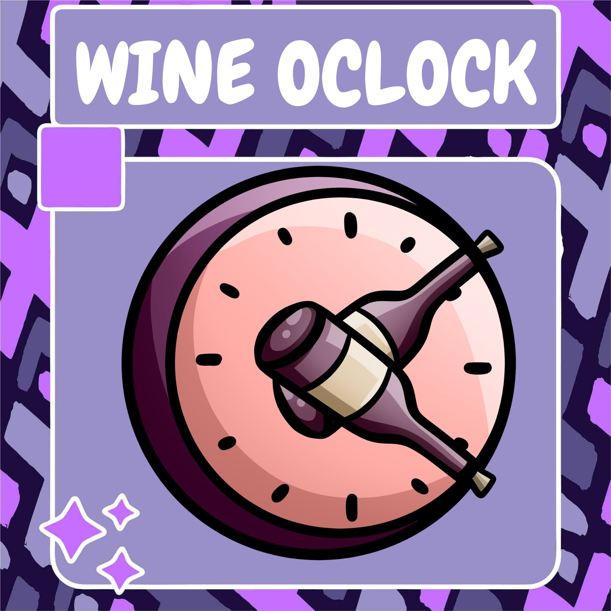 Wine Oclock Emote Twitch Emote Youtube Emote Discord Emote Community ...