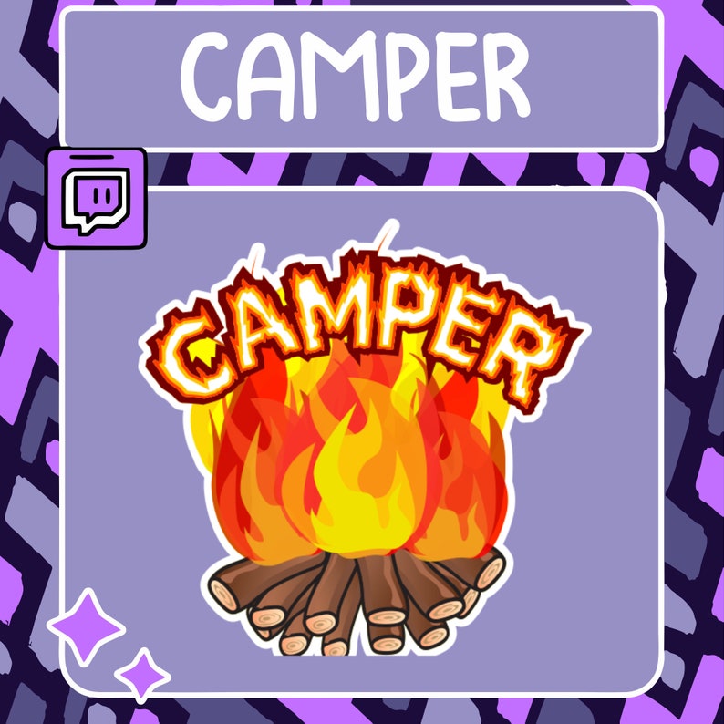 Camper Fire Emote | Twitch Emote | Youtube Emote | Discord Emote ...