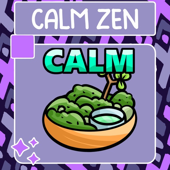Calm Zen Gardenemote Twitch Emote Youtube Emote Discord | Etsy