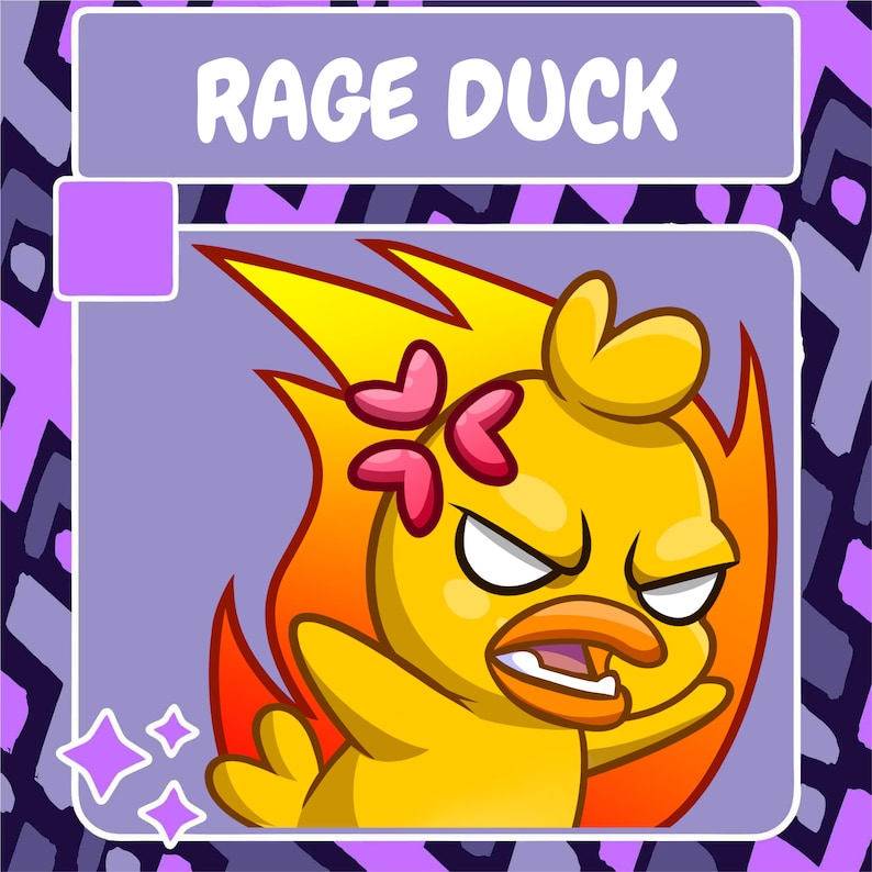 Rage Duck Emote Twitch Emote Youtube Emote Discord Emote - Etsy