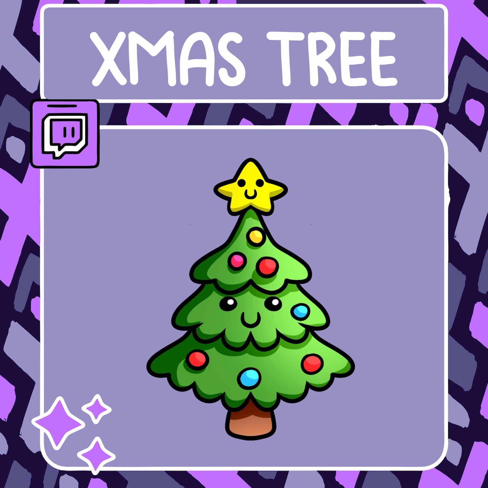 Kawaii X-mas Tree Emote Twitch Emote Youtube Emote | Etsy