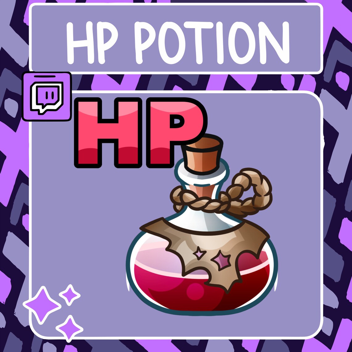 HP Potion Emote Twitch Emote Youtube Emote Discord Emote Community Emote Streamer Emote Health ...