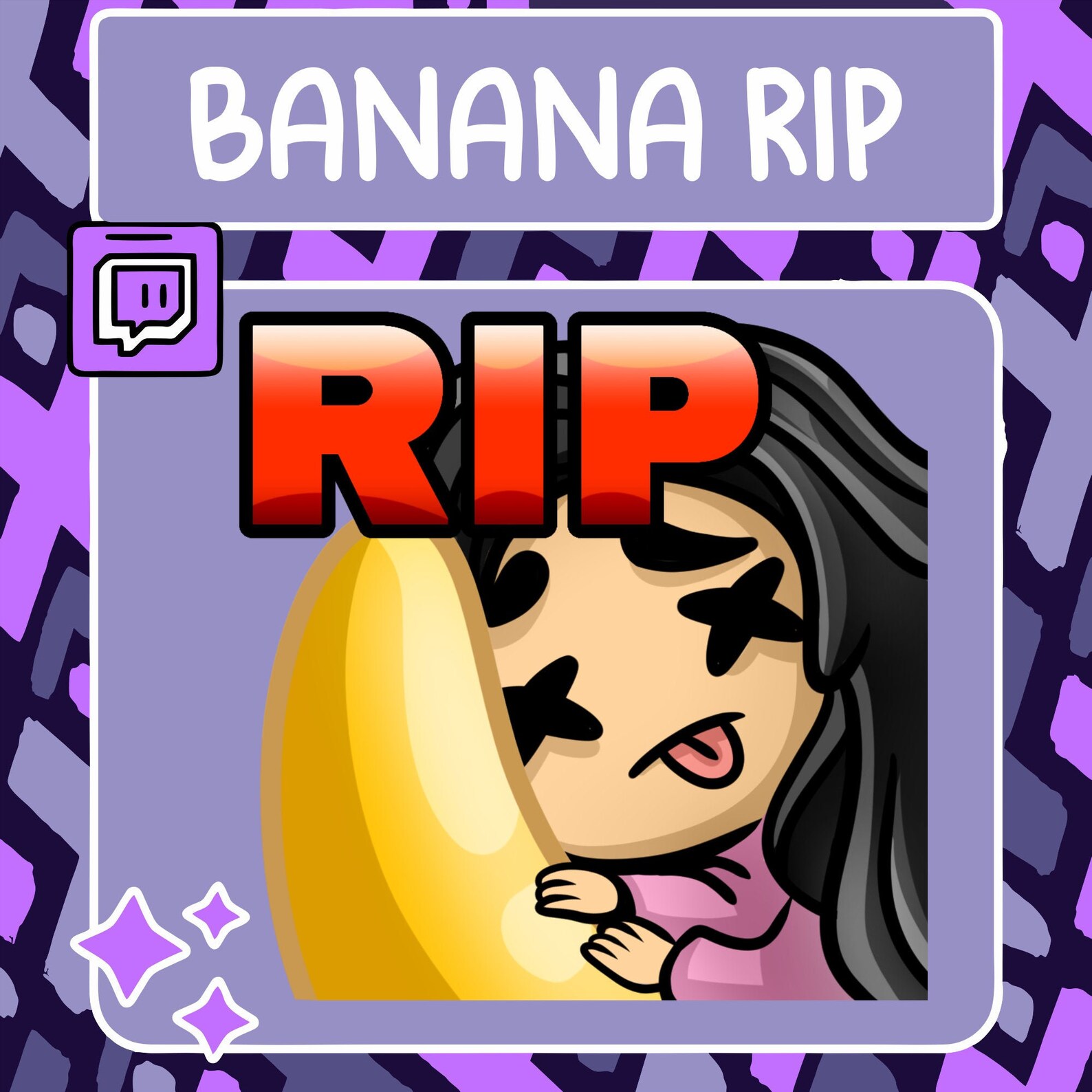 Banana Anime RIP Emote Twitch Emote Youtube Emote - Etsy