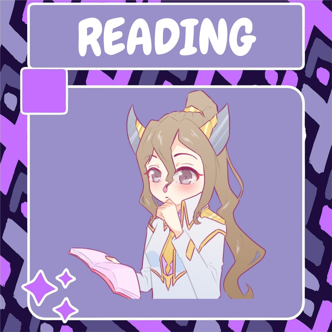 Reading Anime Girl Emote Twitch Emote Youtube Emote Discord Emote ...