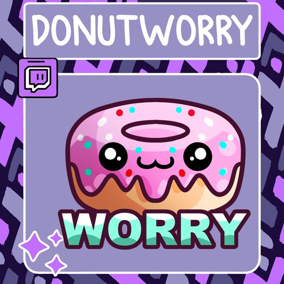 Donut Worry Emote Twitch Emote Youtube Emote Discord - Etsy