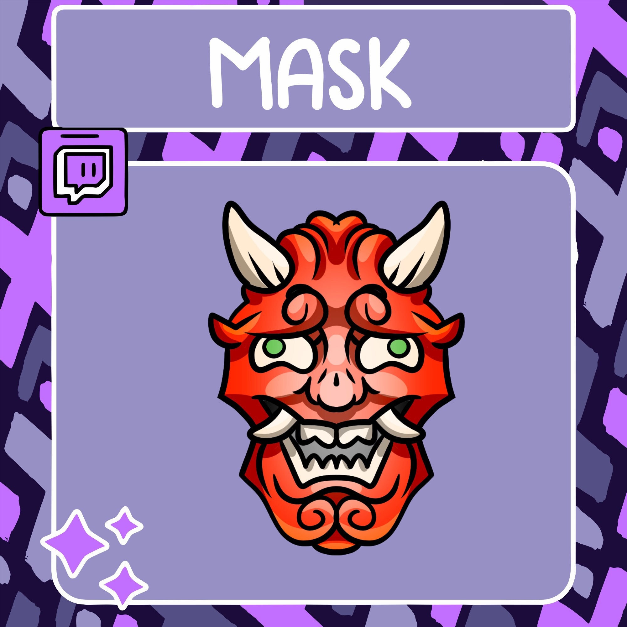 Japanese Mask Emote Twitch Emote Youtube Emote Discord | Etsy
