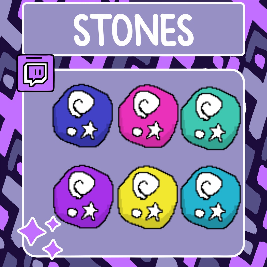 Colored Stones Sub Badges Twitch Emote Youtube Emote Discord Emote ...