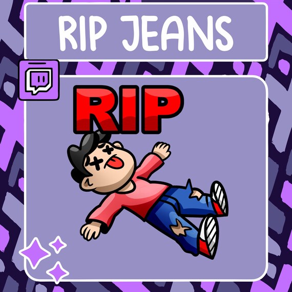 RIP Jeans Emote Twitch Emote Youtube Emote Discord Emote - Etsy