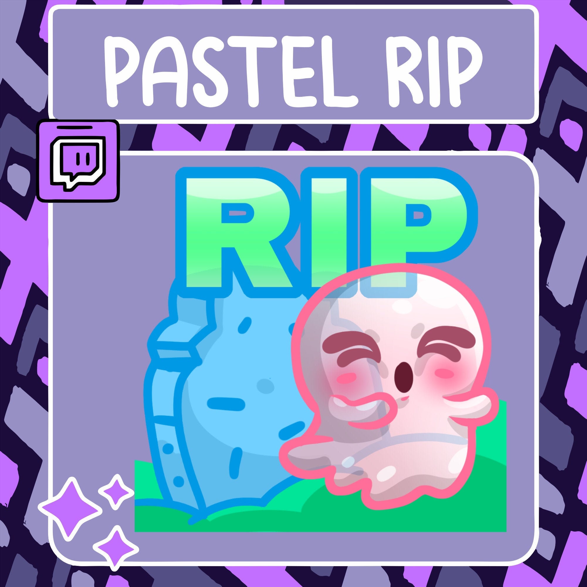 Pastel Headstone RIP Emote Twitch Emote Youtube Emote Discord Emote ...