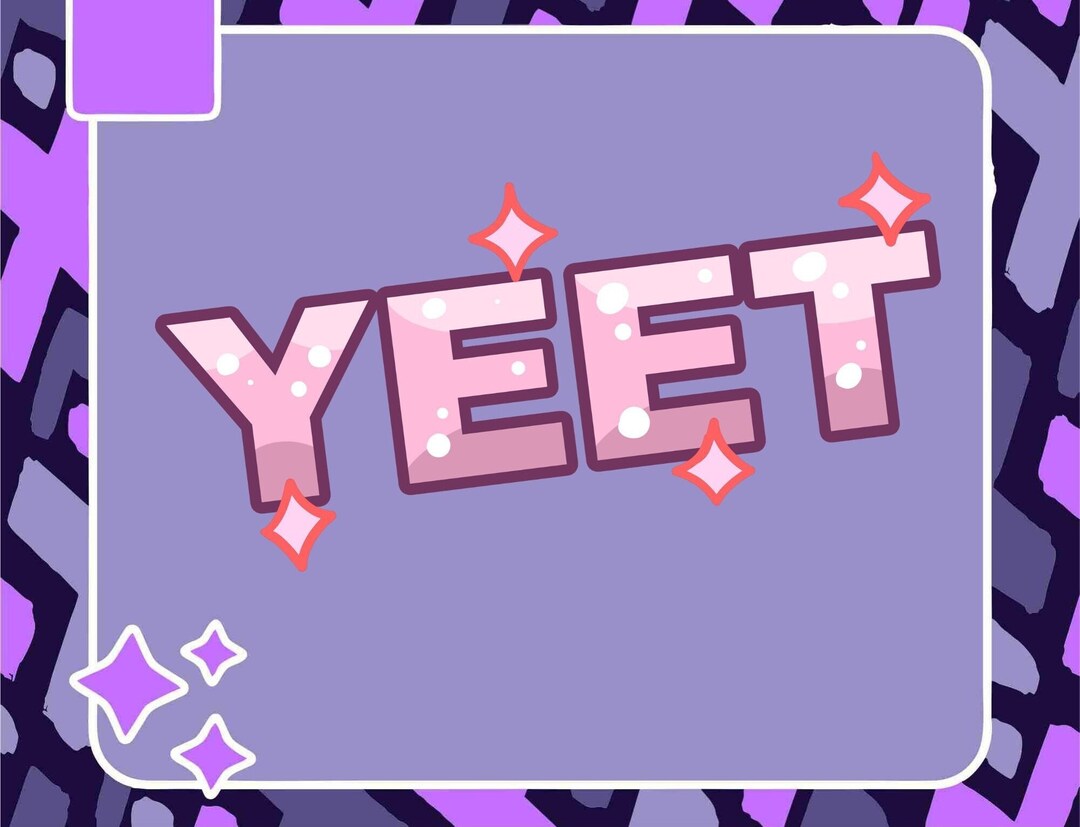 Pink Yeet Text Emote | Twitch Emote | Youtube Emote | Discord Emote ...