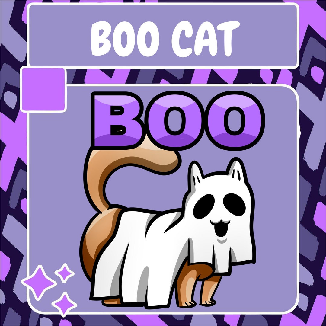 Boo Cat Emote | Twitch Emote | Youtube Emote | Discord Emote ...