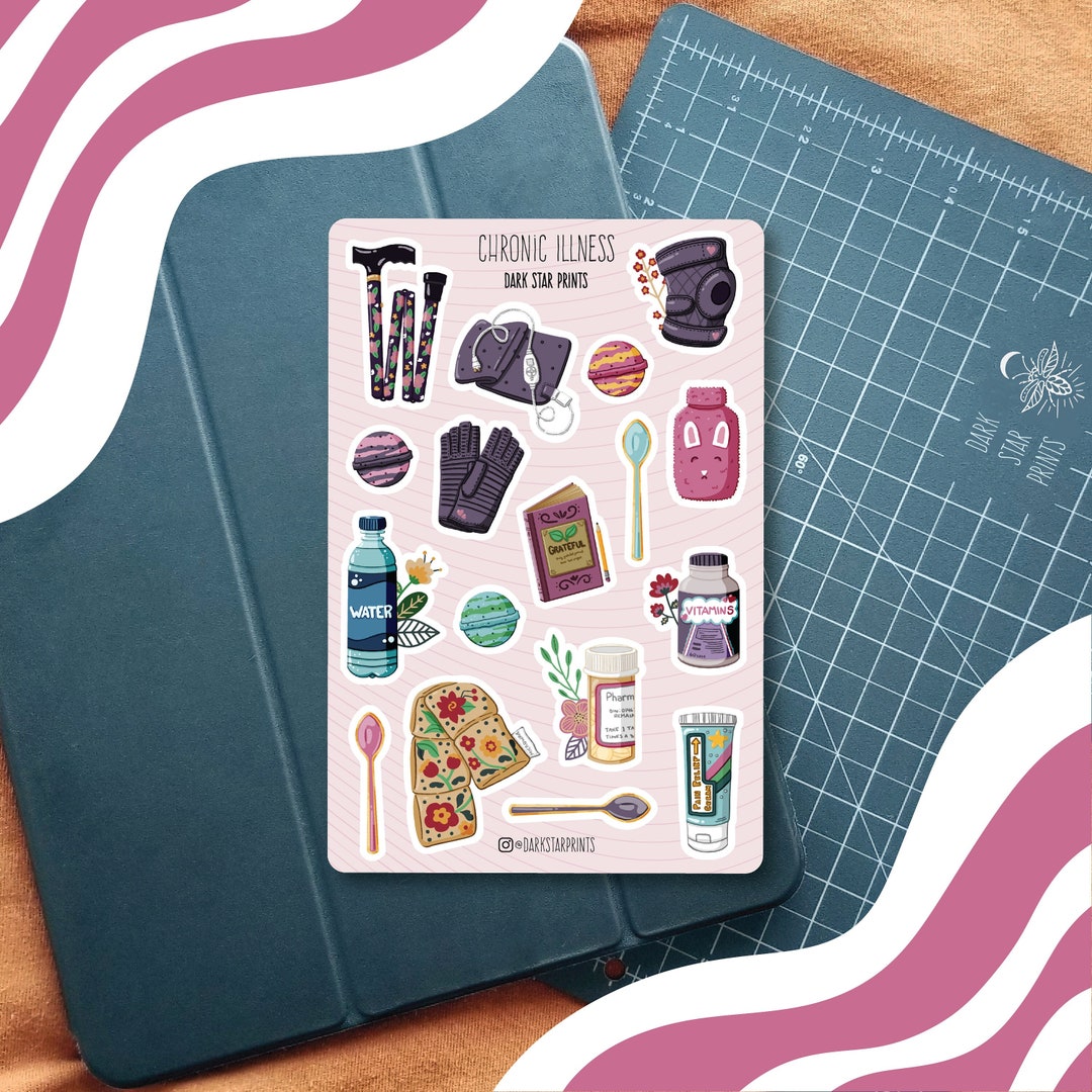 Chronic Illness Sticker Sheet - for Planners, Journals, and Notebooks ...