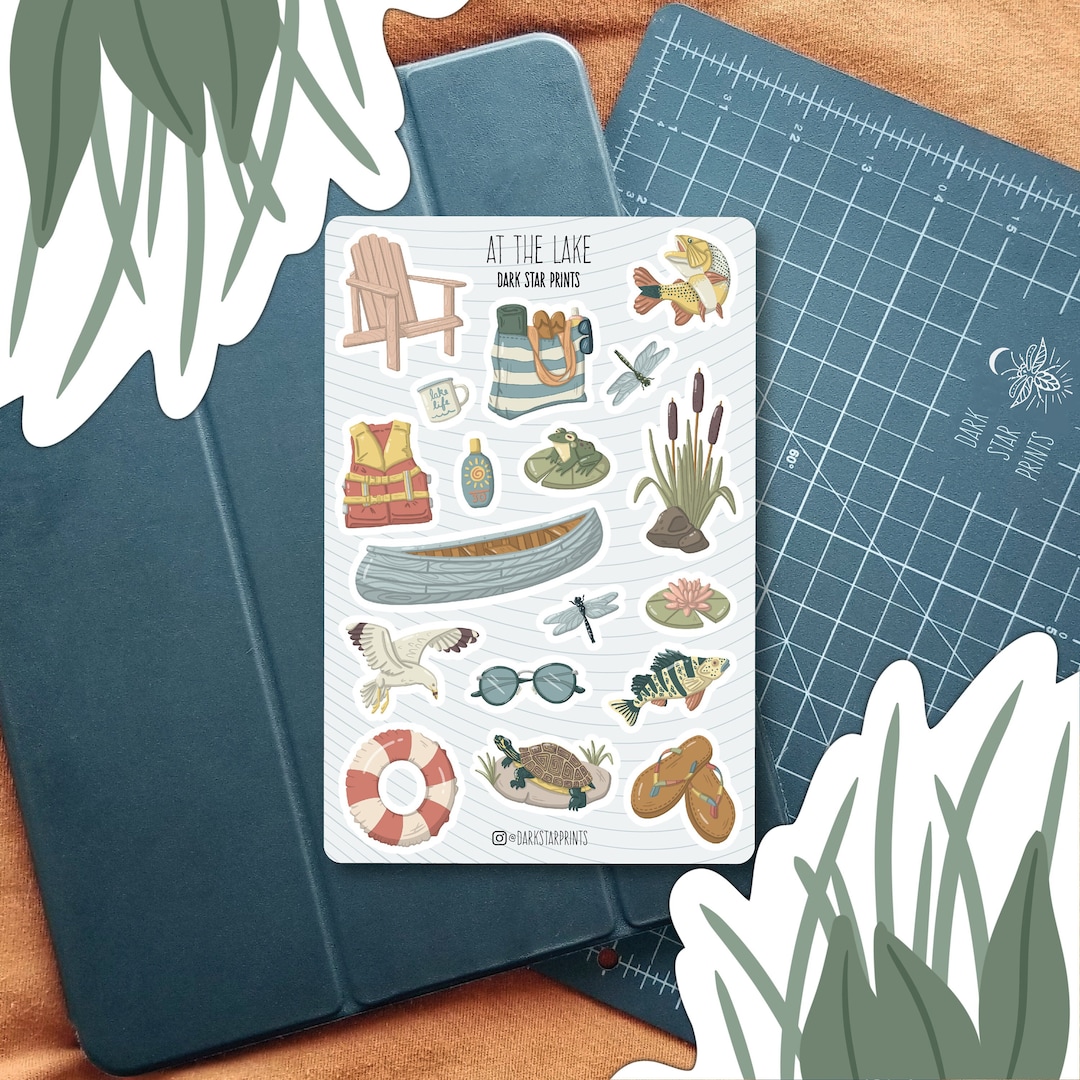 At the Lake Sticker Sheet - for Planners, Journals, and Notebooks ...