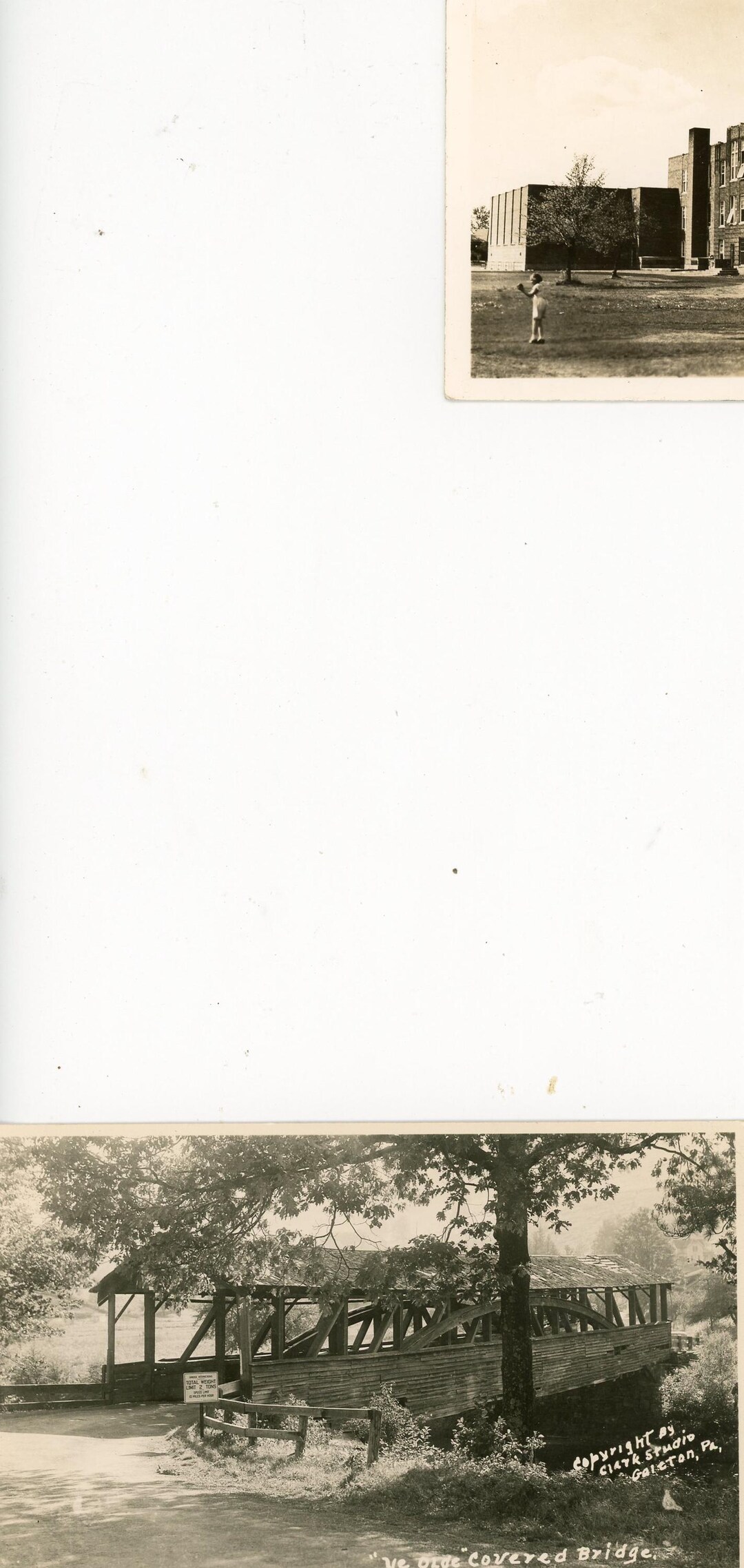 Postcard RPPC View of Covered Bridge in Watrous, PA. Z3 - Etsy