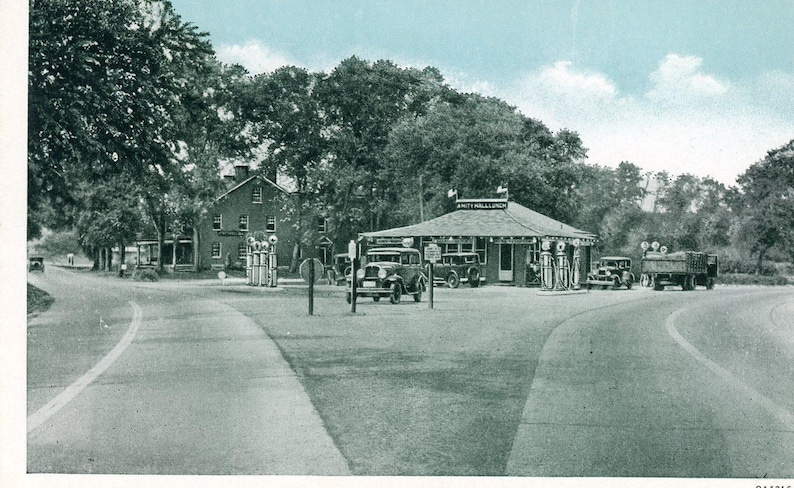Vintage Gas Station Postcard, William Penn Highway, Amity Hall PA - Etsy