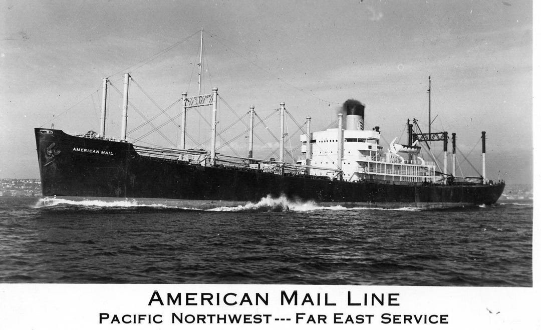 Postcard Real Photo View of S.S. American Mail Line Ship. K5 - Etsy