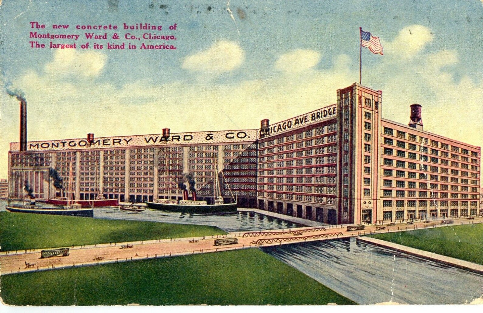 Postcard Early View of Montgomery Ward & Co. Building in Chicago, IL ...