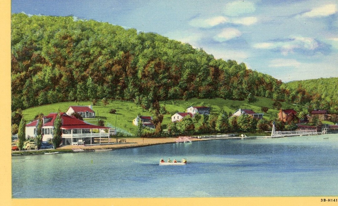 Postcard Early View of Lake Floyd on US Rte. 50 , WV. L2 - Etsy