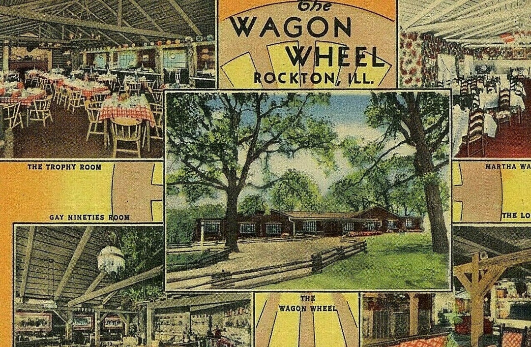 Postcard Early View of the Wagon Wheel Restaurant in ,rockport, IL. R2 ...