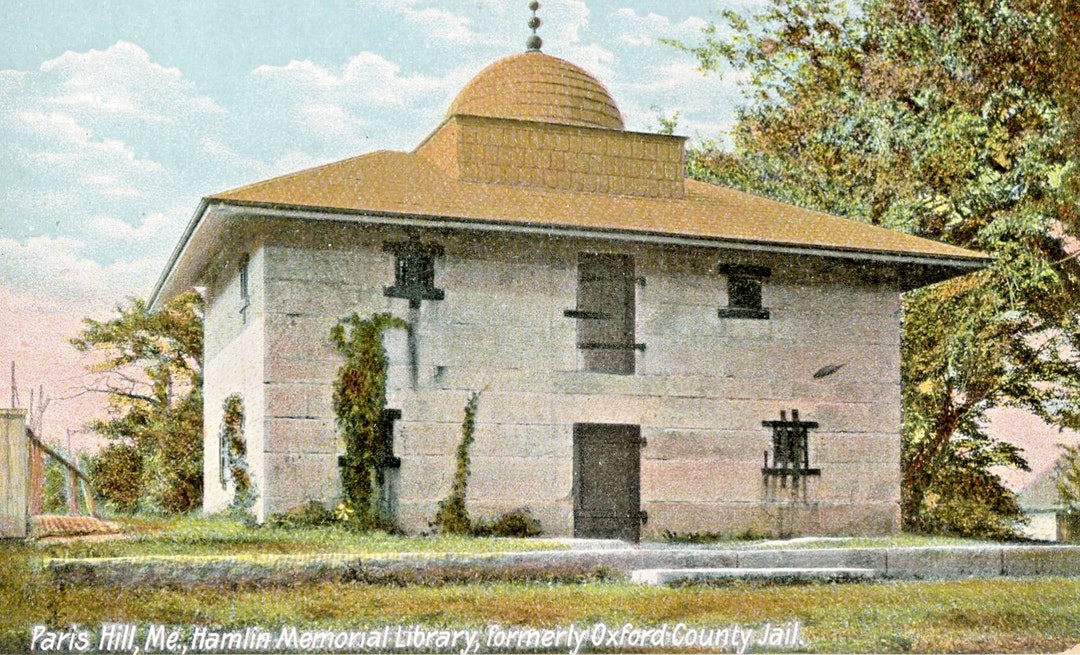 Postcard Early View of Hamlin Memorial Library, Paris Hill, ME. L3 - Etsy