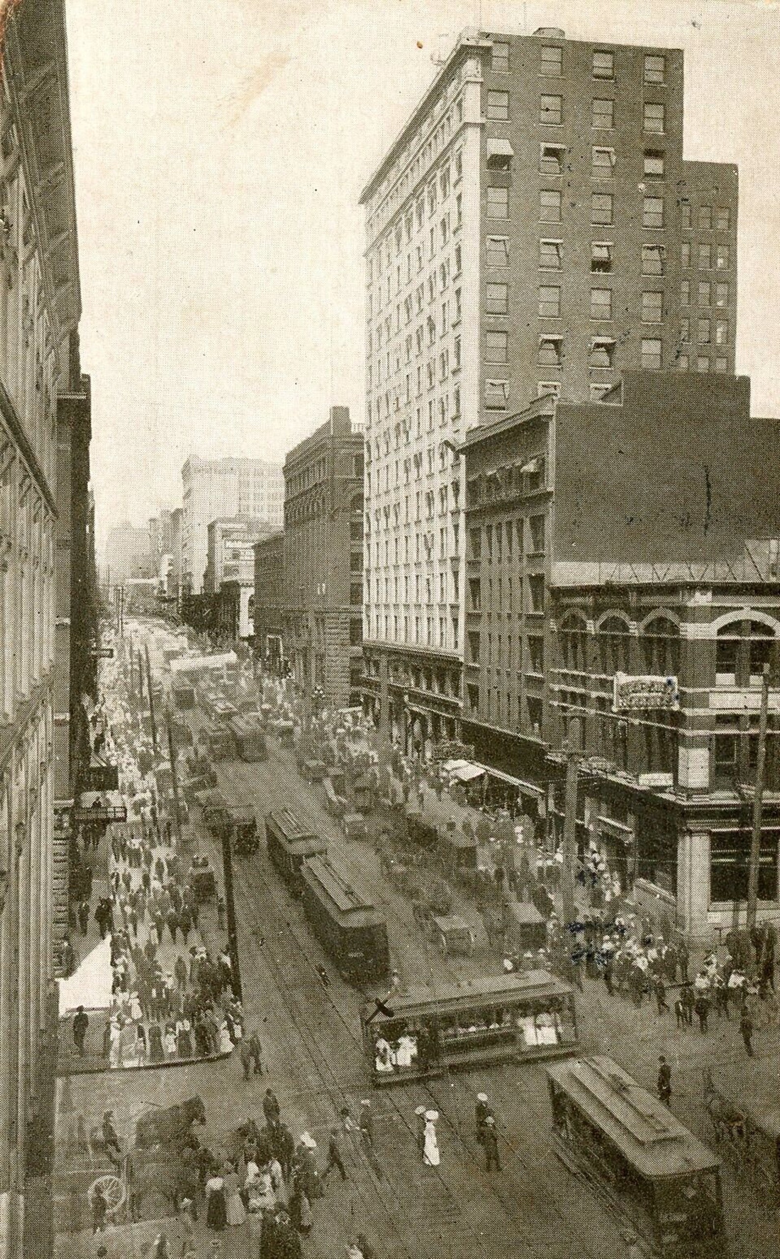 Postcard Vintage View of Second Ave From Yesler Way, Seattle, WA. Aa6 ...