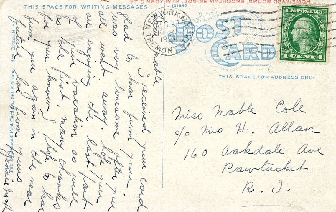 Postcard Early View of Trolleys at Rush Hour & Brooklyn Bidge, NY. Z2 ...