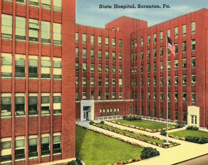 Postcard Early View of State Hospital in Scranton, PA. L1 - Etsy